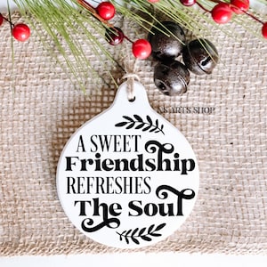 Friendship Christmas Ornament Svg Bundle: Best Friend Gift SVG, Besties ...