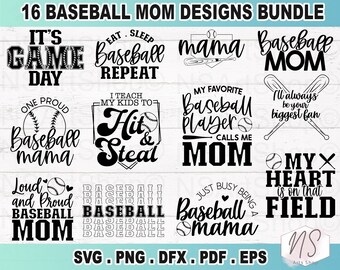 Baseball Mom Template Svg Customizable Baseball Mom (Download Now) - Etsy