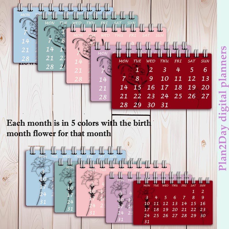 2025 Calendar Stickers, 2025 Digital Planner Sticker, PNG Calendar ...
