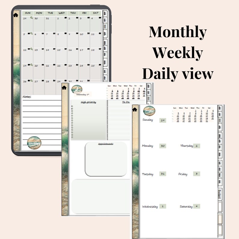 Digital Planner, Monthly Planner, 2025 Planner, Goodnotes Planner ...