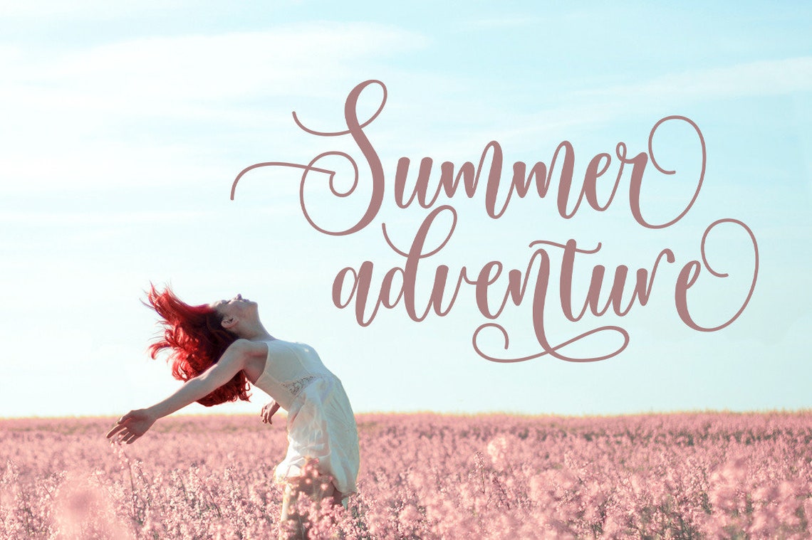 Font with Tails Script Font Long Tail Font Cursive Font for | Etsy