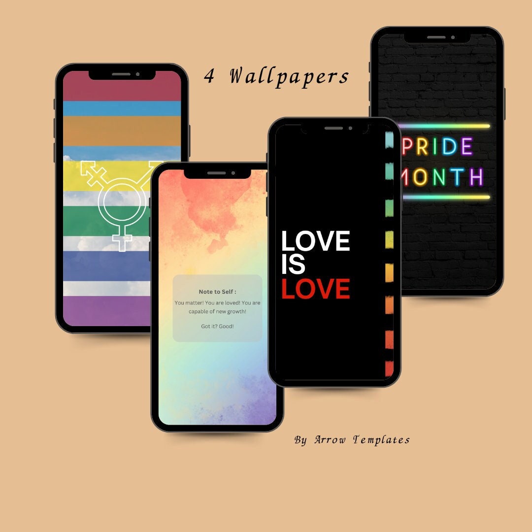 Pride Digital Wallpapers 4-pack - Etsy