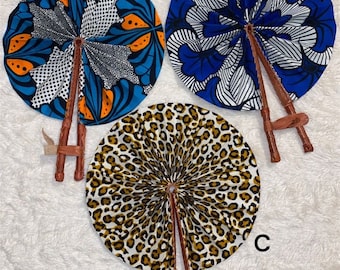 African Ankara Hand Fans - Etsy