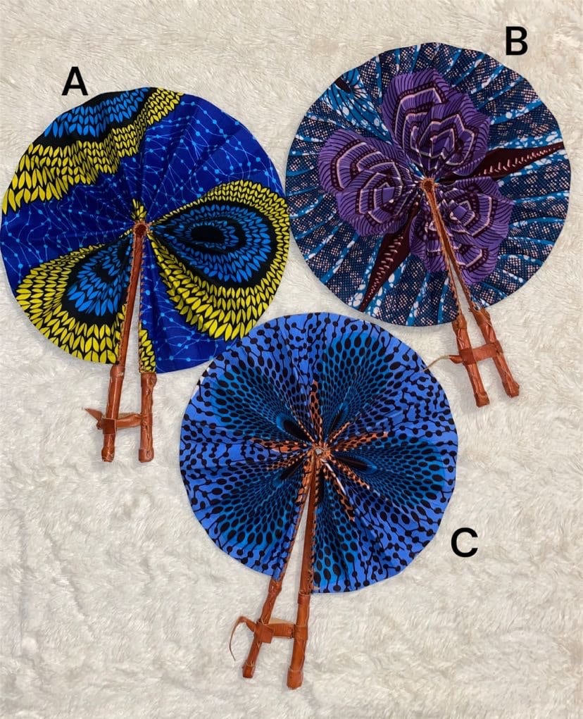 African Ankara Hand Fans - Etsy