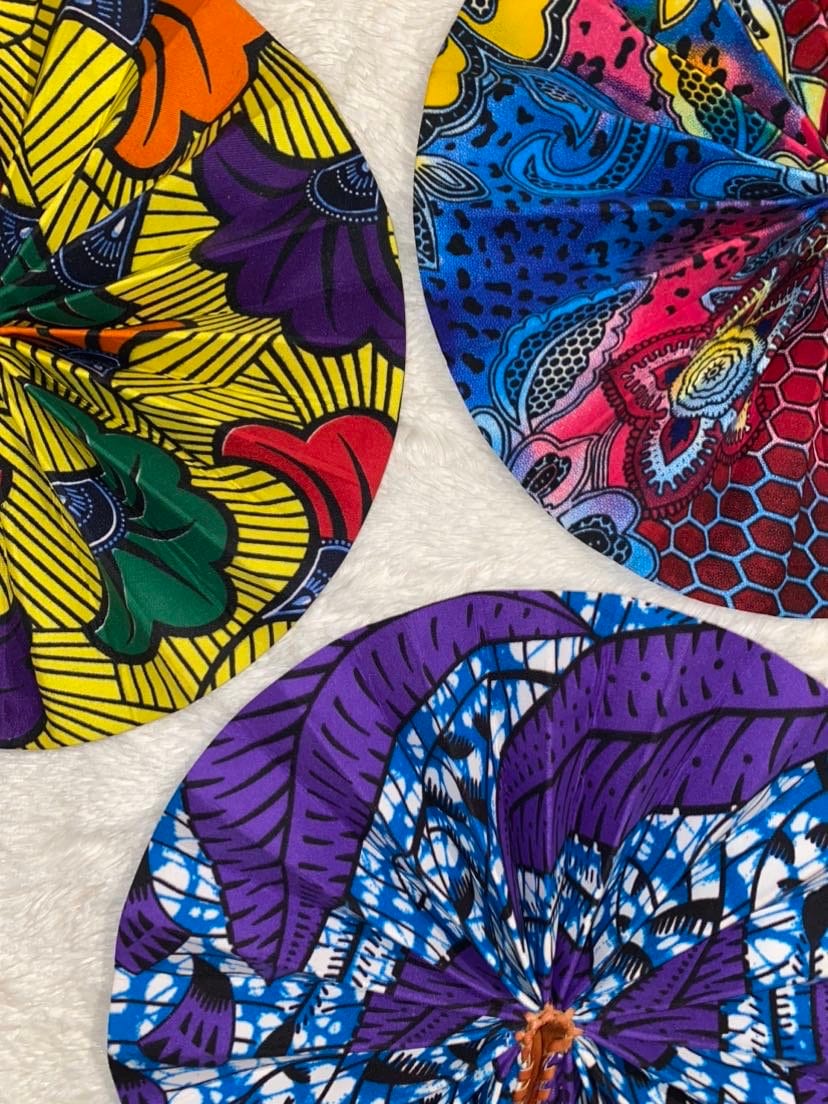 African Ankara Hand Fans - Etsy
