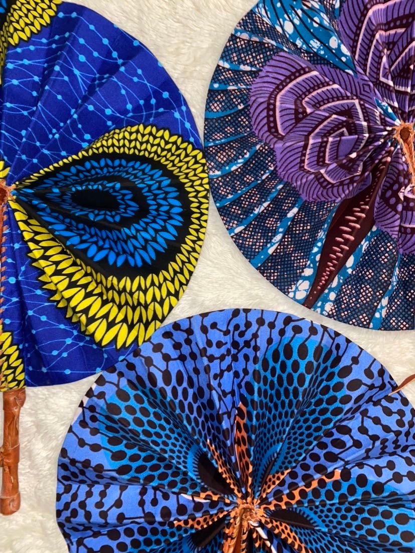 African Ankara Hand Fans - Etsy