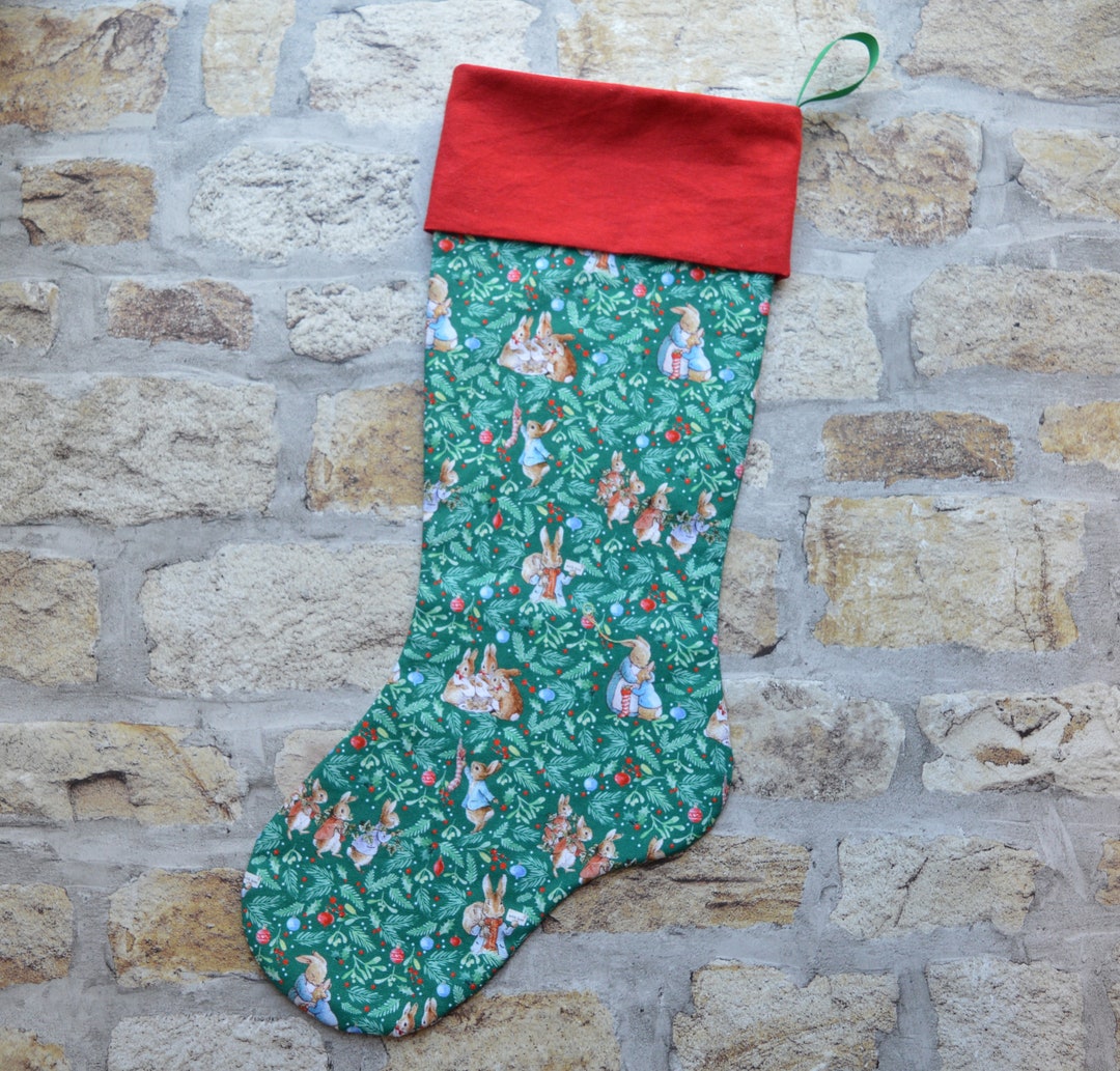 Christmas Stocking Peter Rabbit Handmade Stocking - Etsy