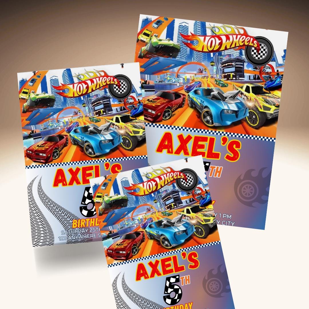 Race Car Birthday Invitation Template: Speedway Theme (DIY Invite) - Etsy