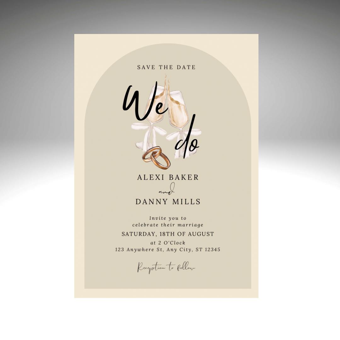 Editable Wedding Invitation Template: Save the Date (digital Download ...