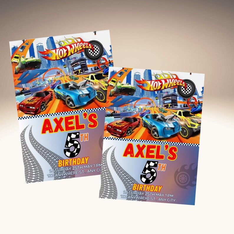 Race Car Birthday Invitation Template: Speedway Theme (DIY Invite) - Etsy