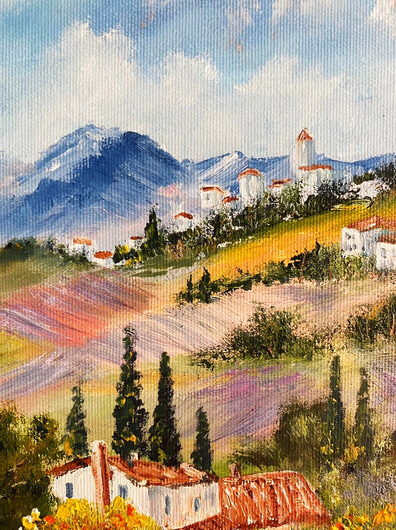 Oil Painting Provence Lavender Landscape Made Just for You Hand Painted ...