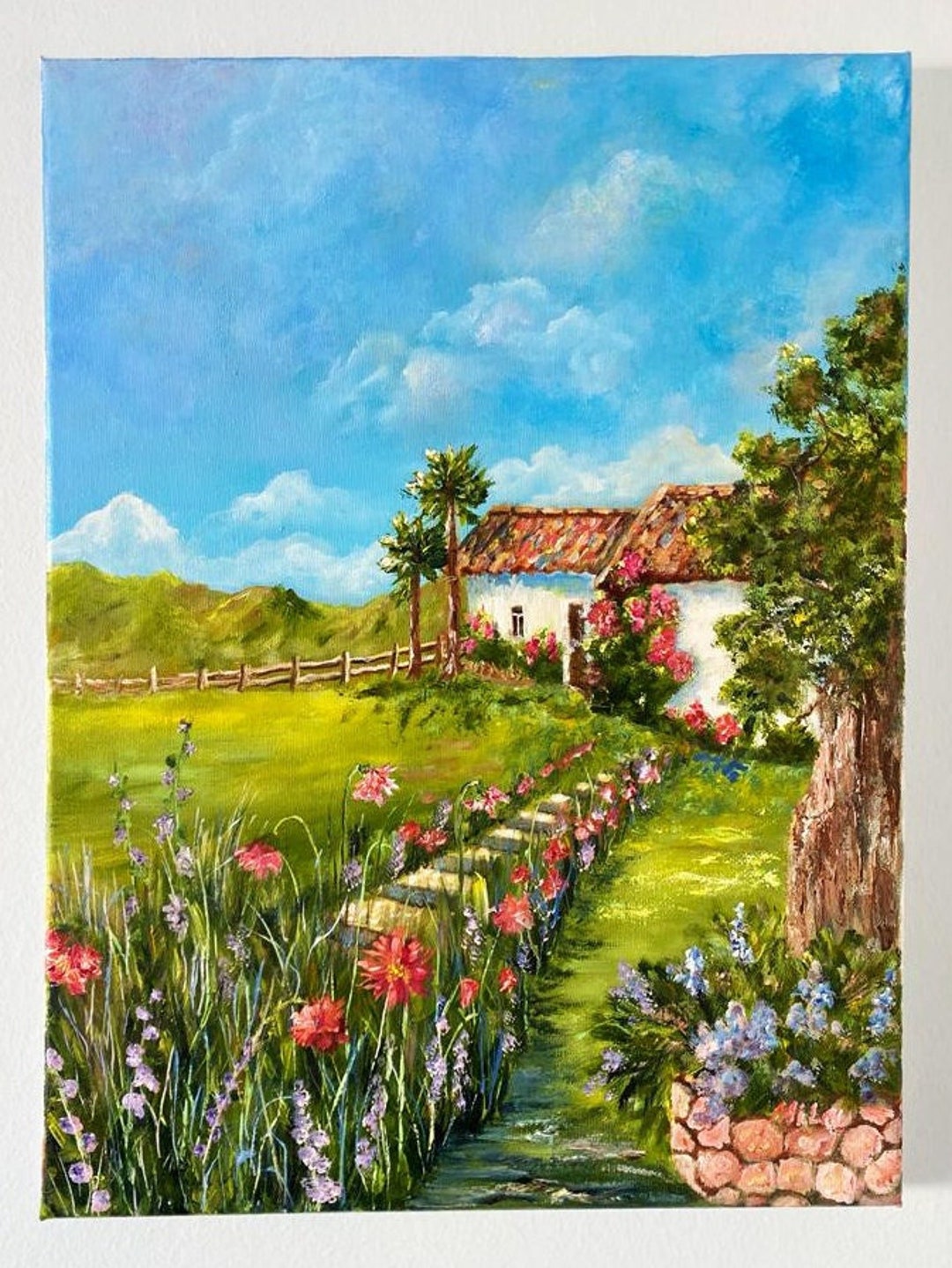 Mediterranean Landscape Oil Painting Original - Etsy