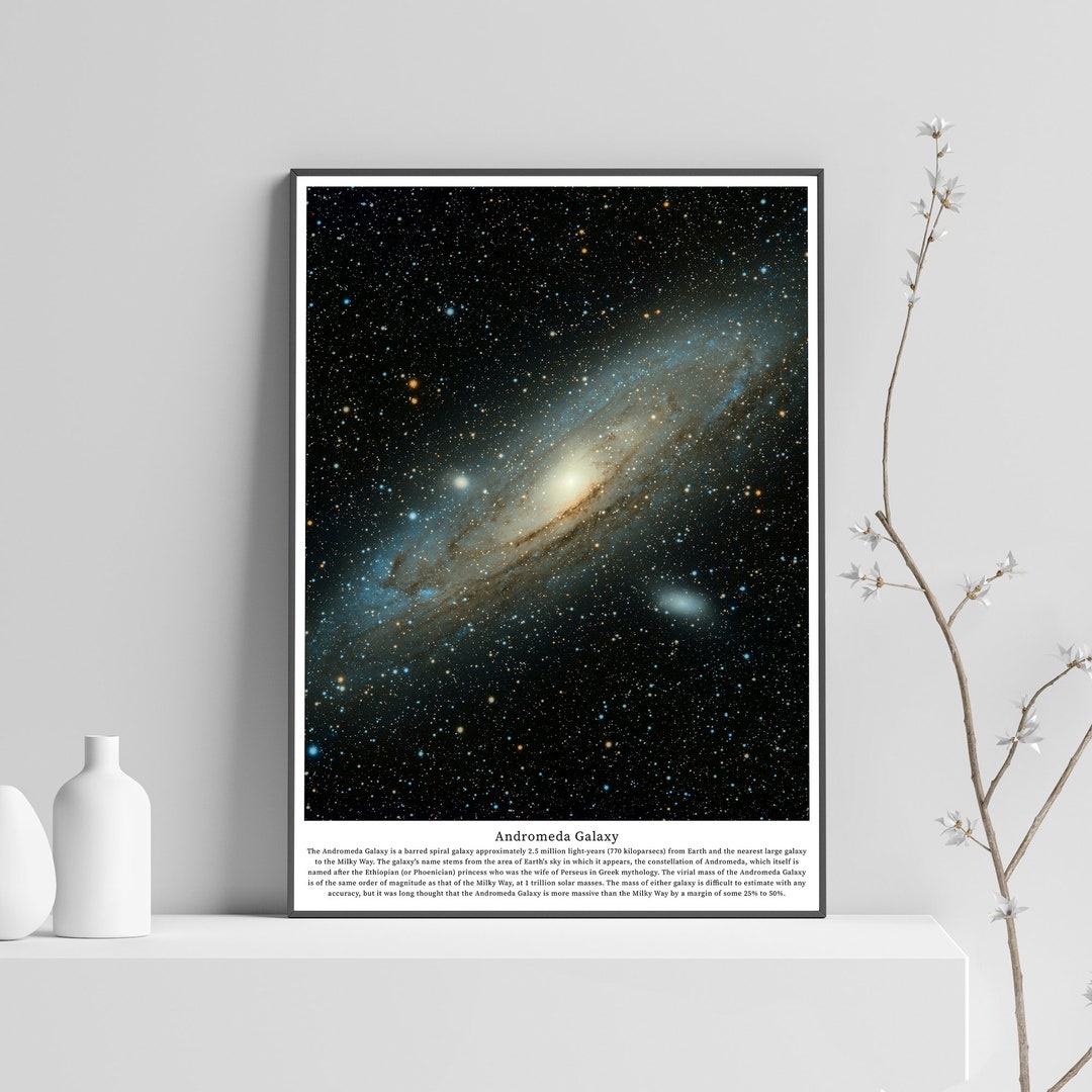 Space Poster, Andromeda Galaxy Poster, Hubble Telescope, High Quality ...