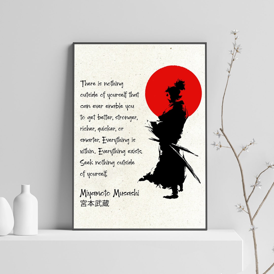 Miyamoto Musashi Samurai Quote Japanese Print, Printable Wall Art ...