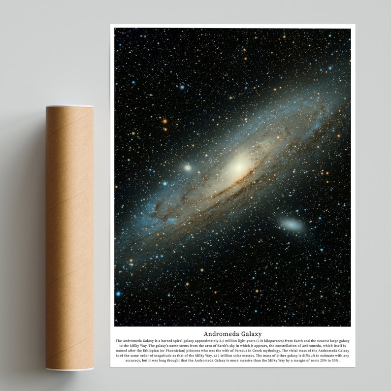 Space Poster Andromeda Galaxy Poster Hubble Telescope High | Etsy