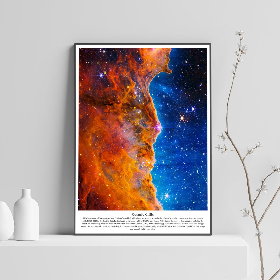 Cosmic Cliffs James Webb Space Telescope Poster Print, JWST, Hubble ...