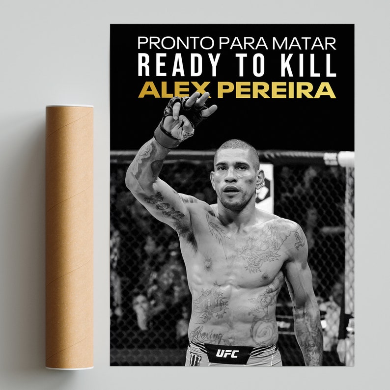 Alex Pereira Poster, UFC Poster, Brazilian Poster, Fighter Poster ...