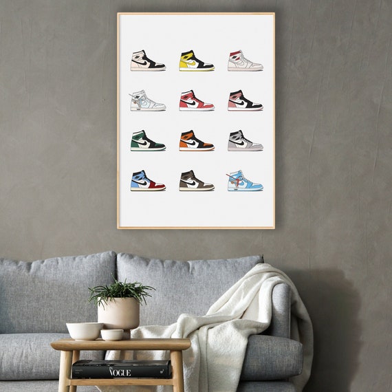 Nike Air Jordan 1 Printed Poster Air Jordan One Hypebeast - Etsy