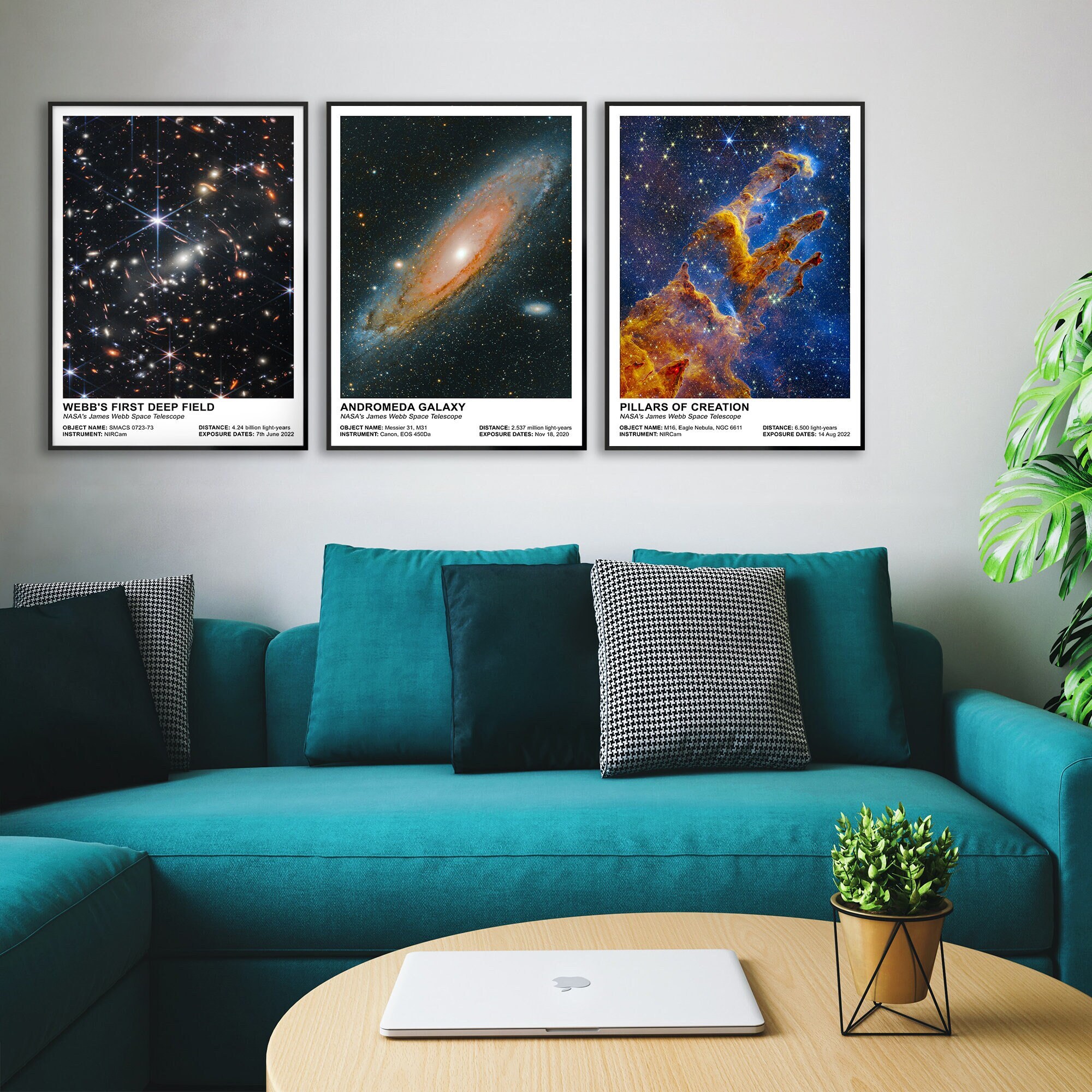 Set of 3 Poster Art, James Webb Space Telescope First Images, Pillars ...