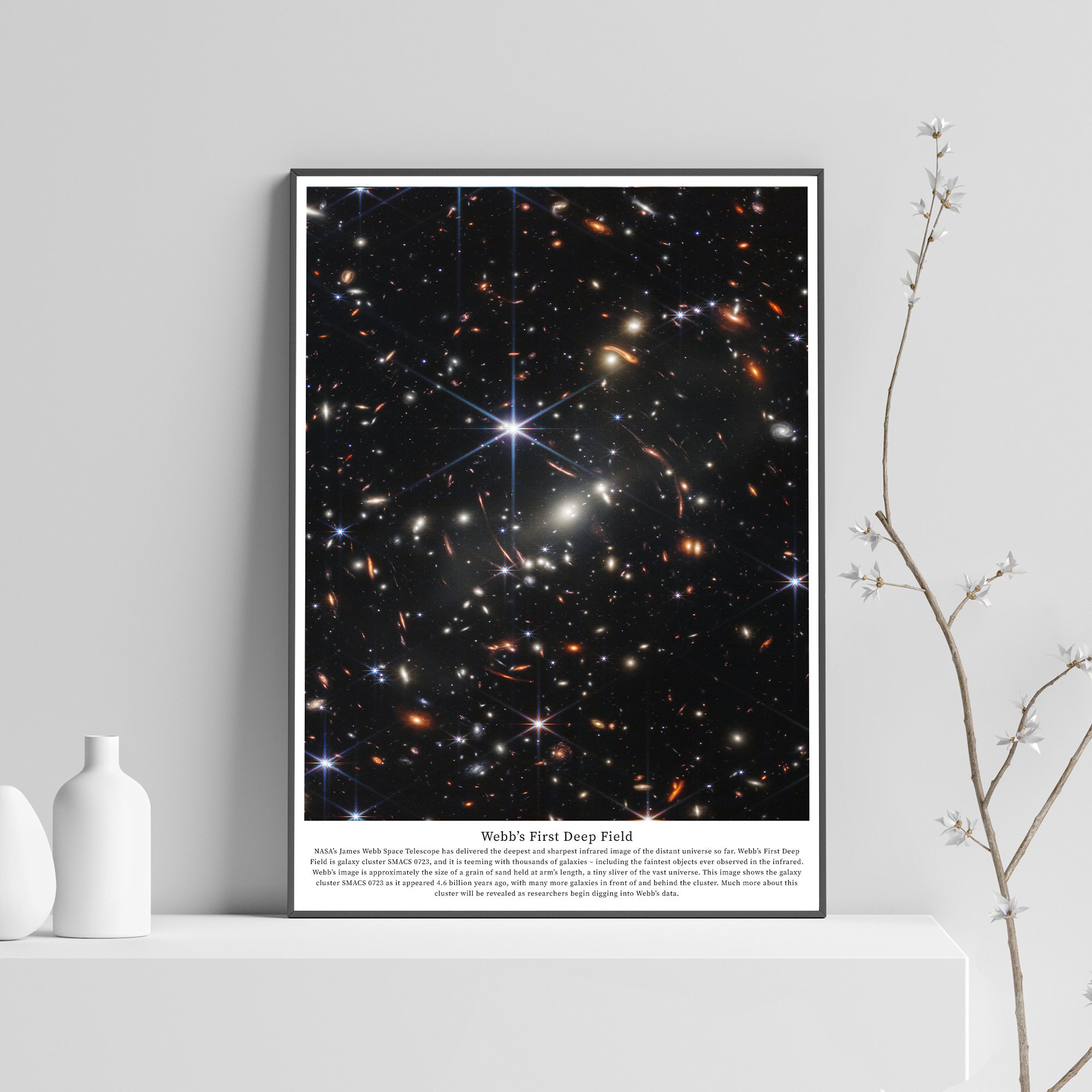 James Webb's First Deep Field JWST Space Poster - Etsy UK