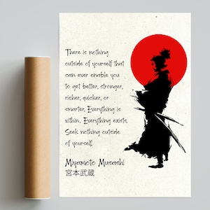 Miyamoto Musashi Samurai Quote Japanese Print, Printable Wall Art ...