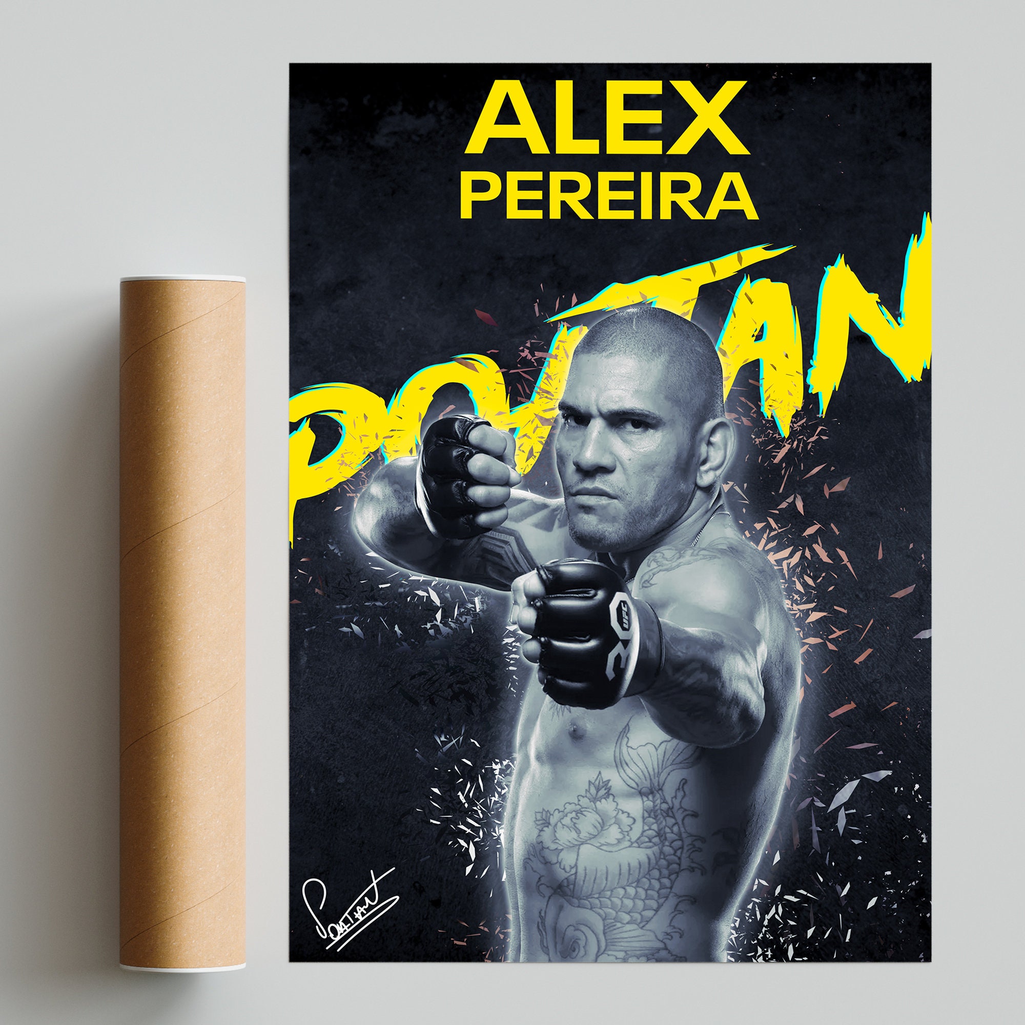 Alex Pereira Poster, UFC Poster, Brazilian Poster, Fighter Poster ...