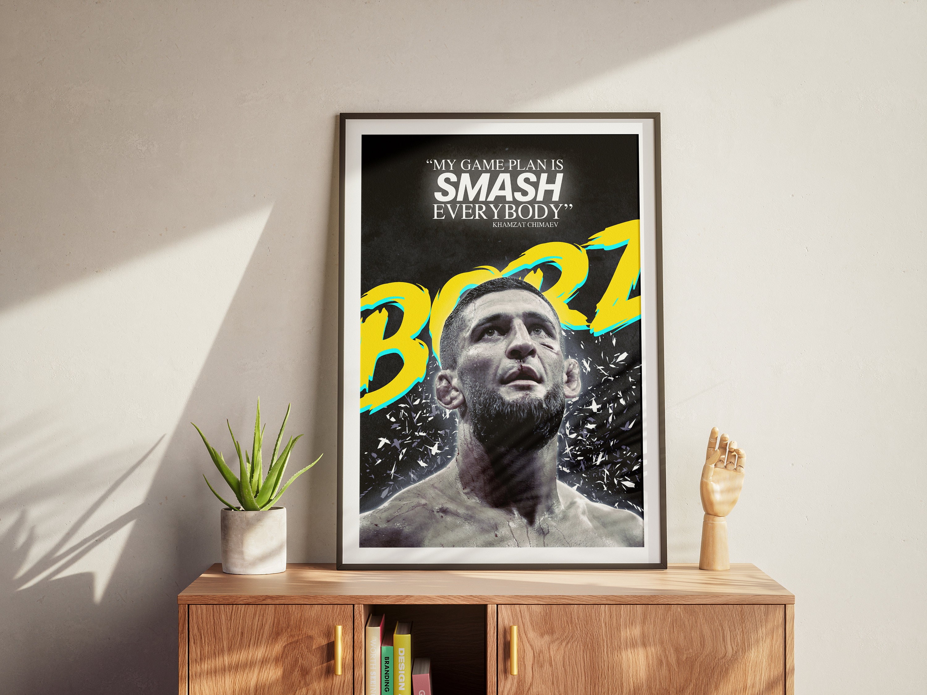 Khamzat Chimaev Poster, Khamzat Chimaev Print, Smash Everybody, UFC ...