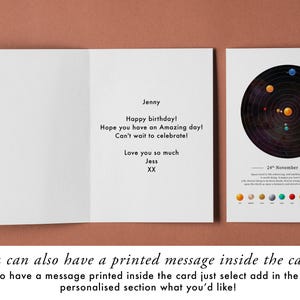 Personalised Space Planets Birthday Card, Planet Alignment on Your ...