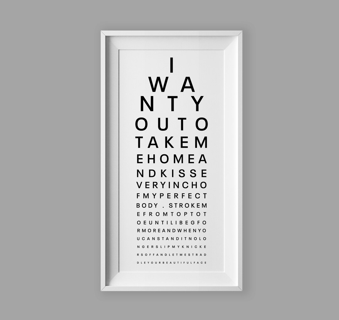 Eye Test Funny Printed Poster - Etsy