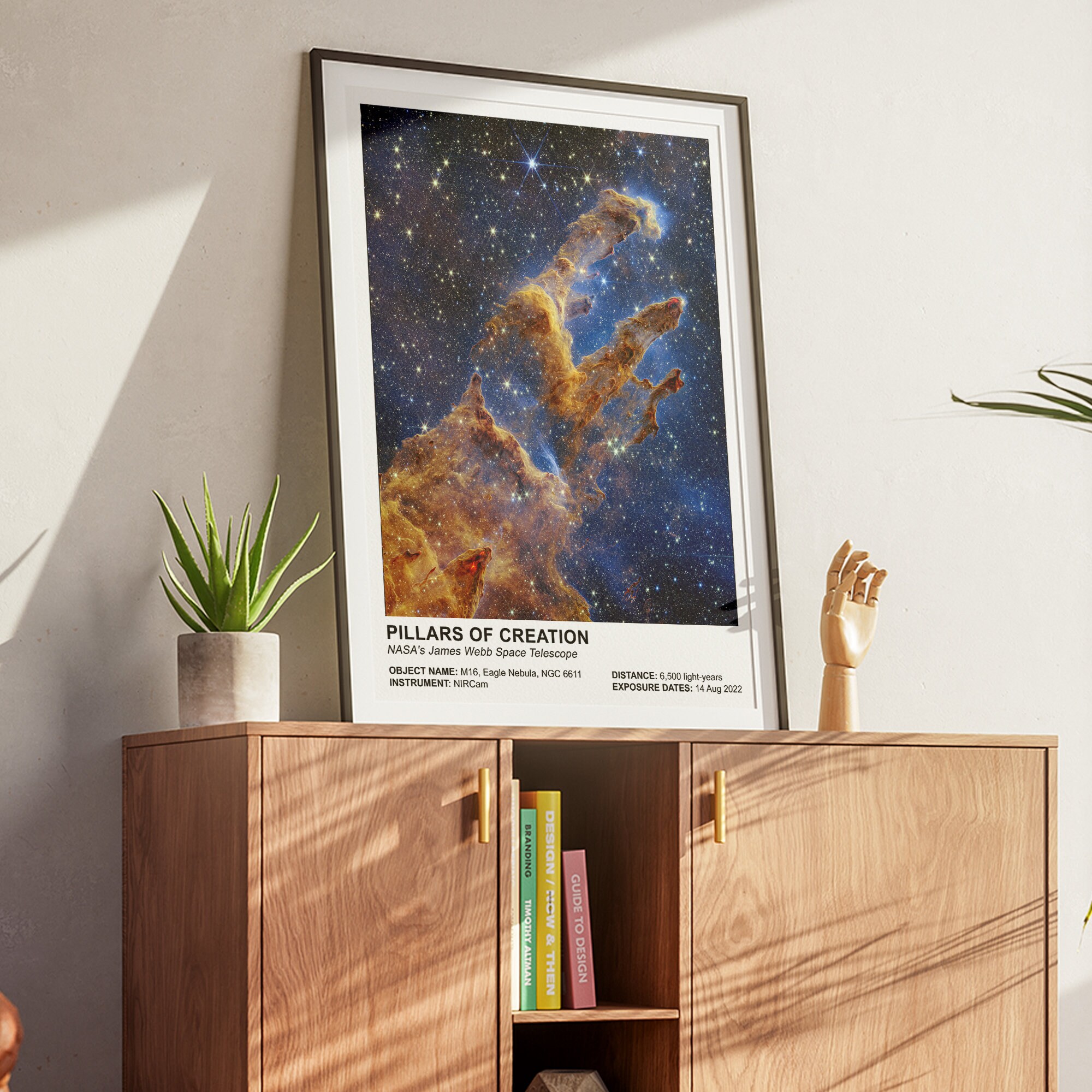 NASA Pillars of Creation Poster, Space Posters Wall Art Print, James ...