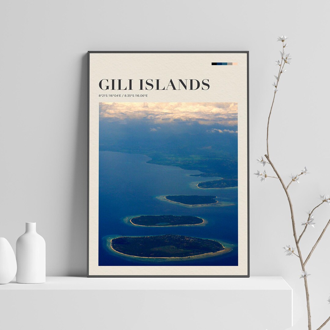 Gili Islands, Bali Poster Travel Print, Home Decor, Ride the Waves - Etsy