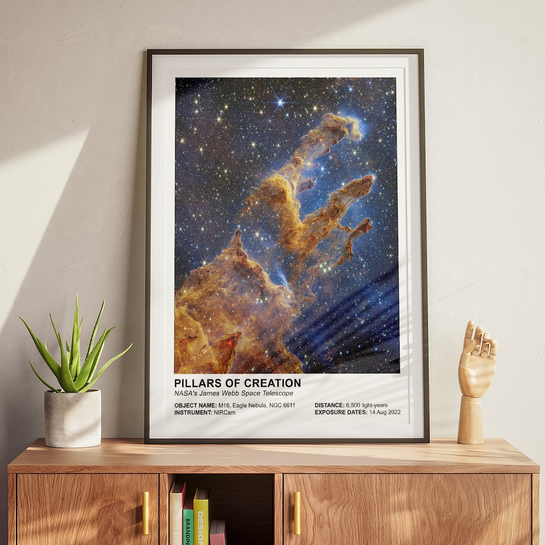 NASA Pillars of Creation Poster, Space Posters Wall Art Print, James ...