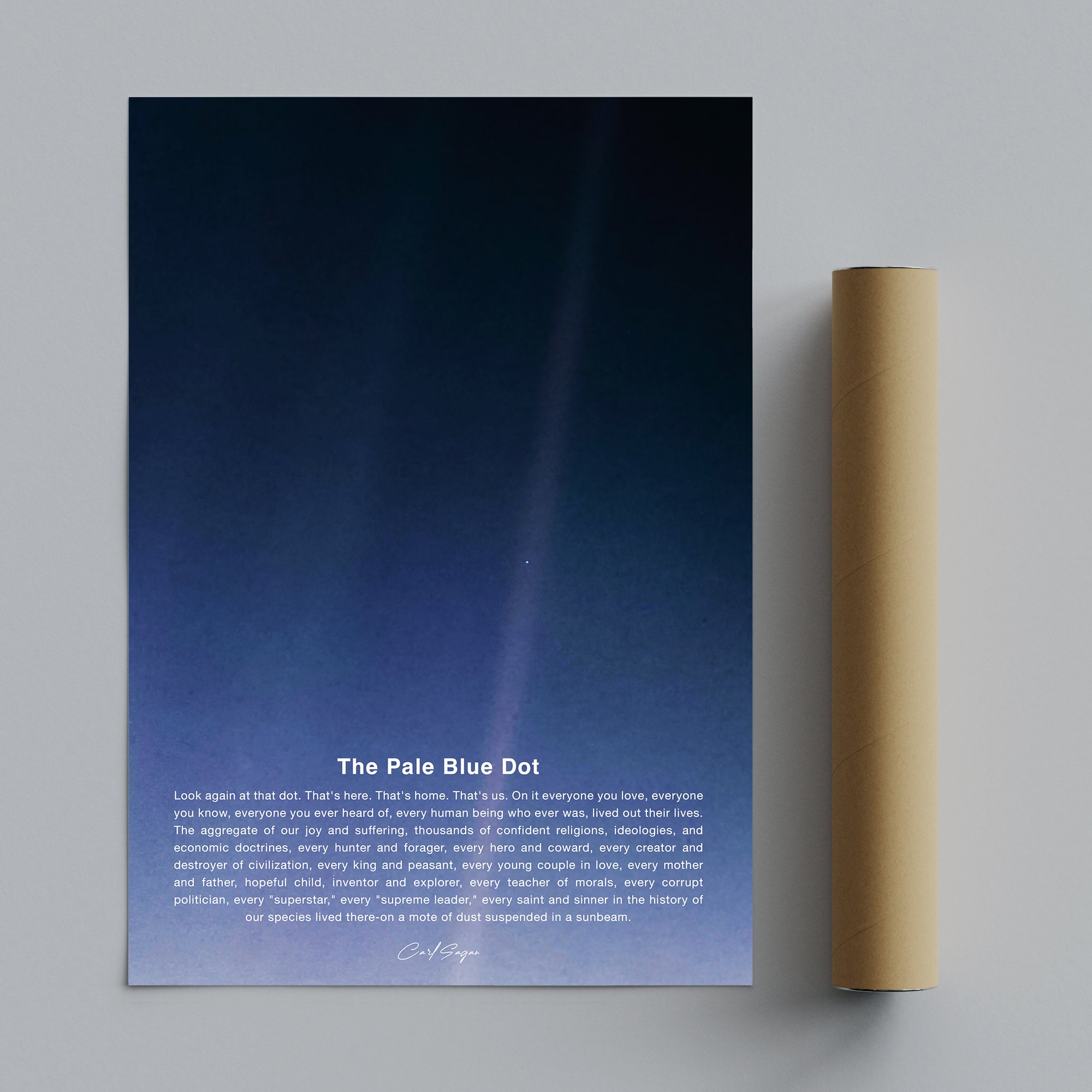 Pale Blue Dot Poster, Space Poster, Voyager 1, Carl Sagan, Astronomy ...