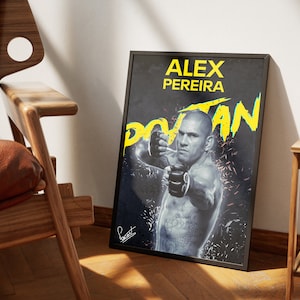 Alex Pereira Poster, UFC Poster, Brazilian Poster, Fighter Poster ...
