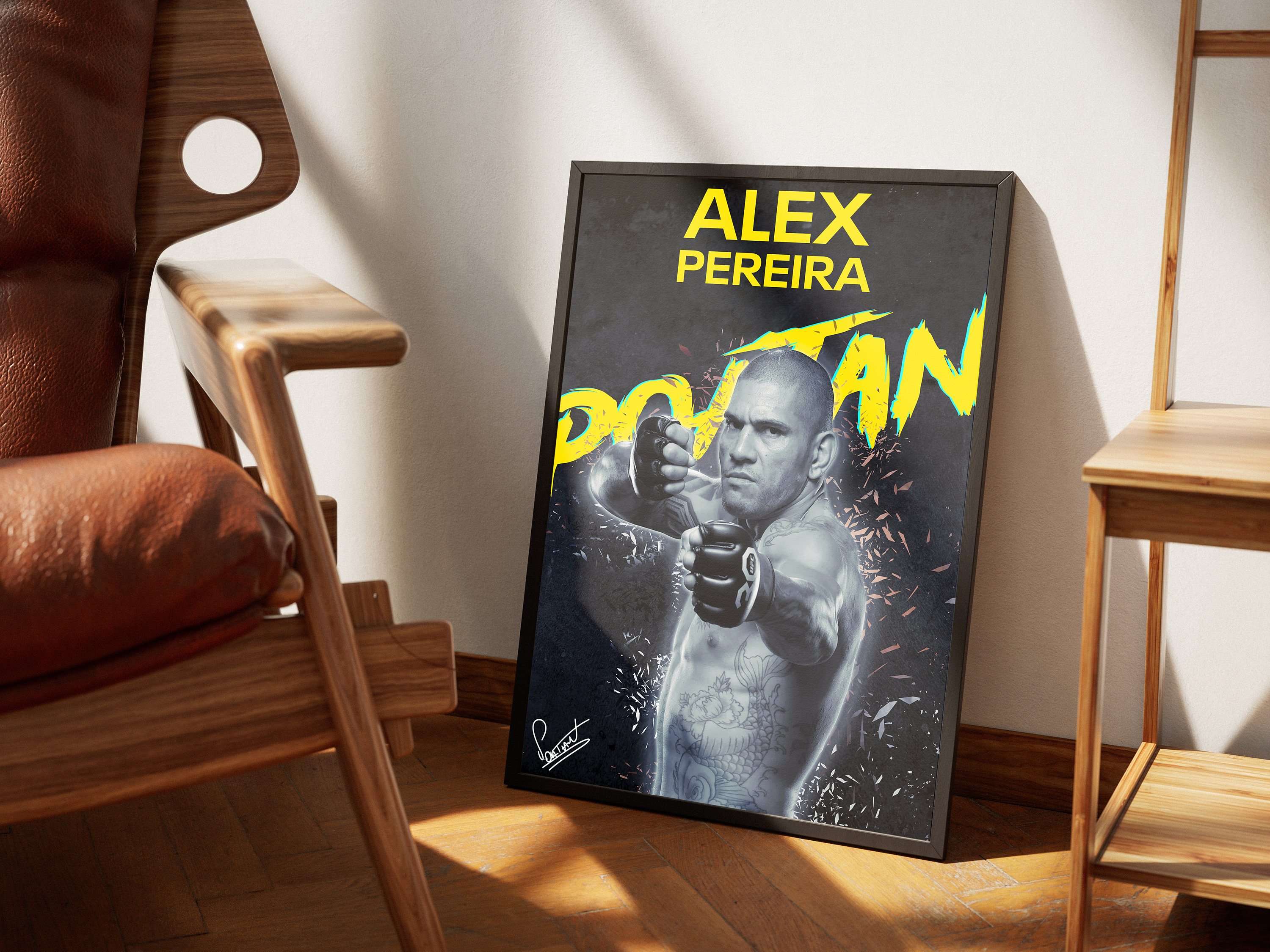Alex Pereira Poster, UFC Poster, Brazilian Poster, Fighter Poster ...