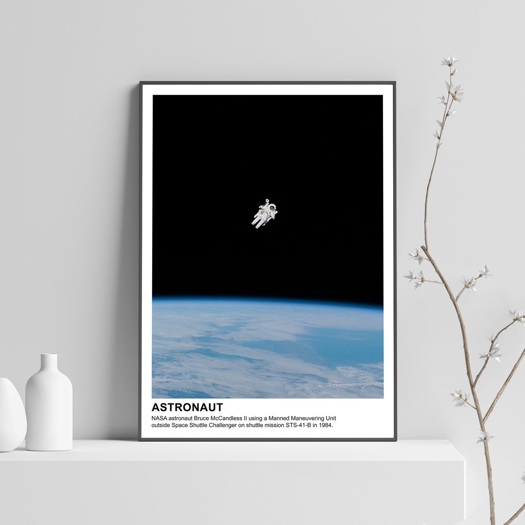 Astronaut in Space Poster, Space Posters Wall Art Print, James Webb ...
