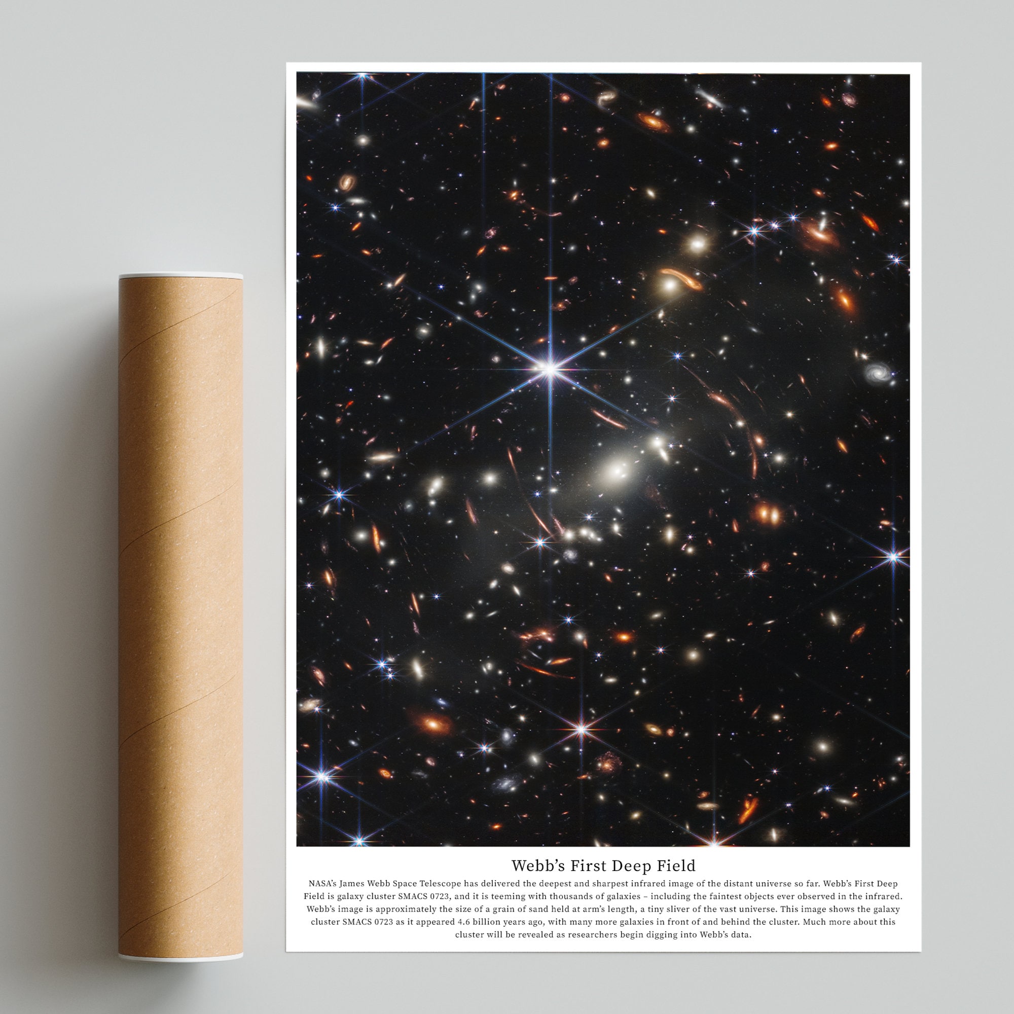 James Webb's First Deep Field JWST Space Poster - Etsy UK