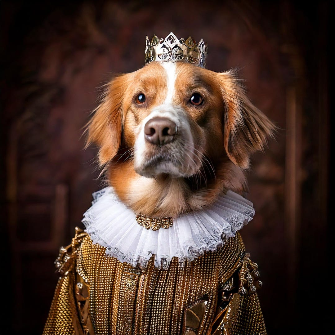 Personalised Pet Portraits, King Pet Portraits, Regal Dog Portraits ...