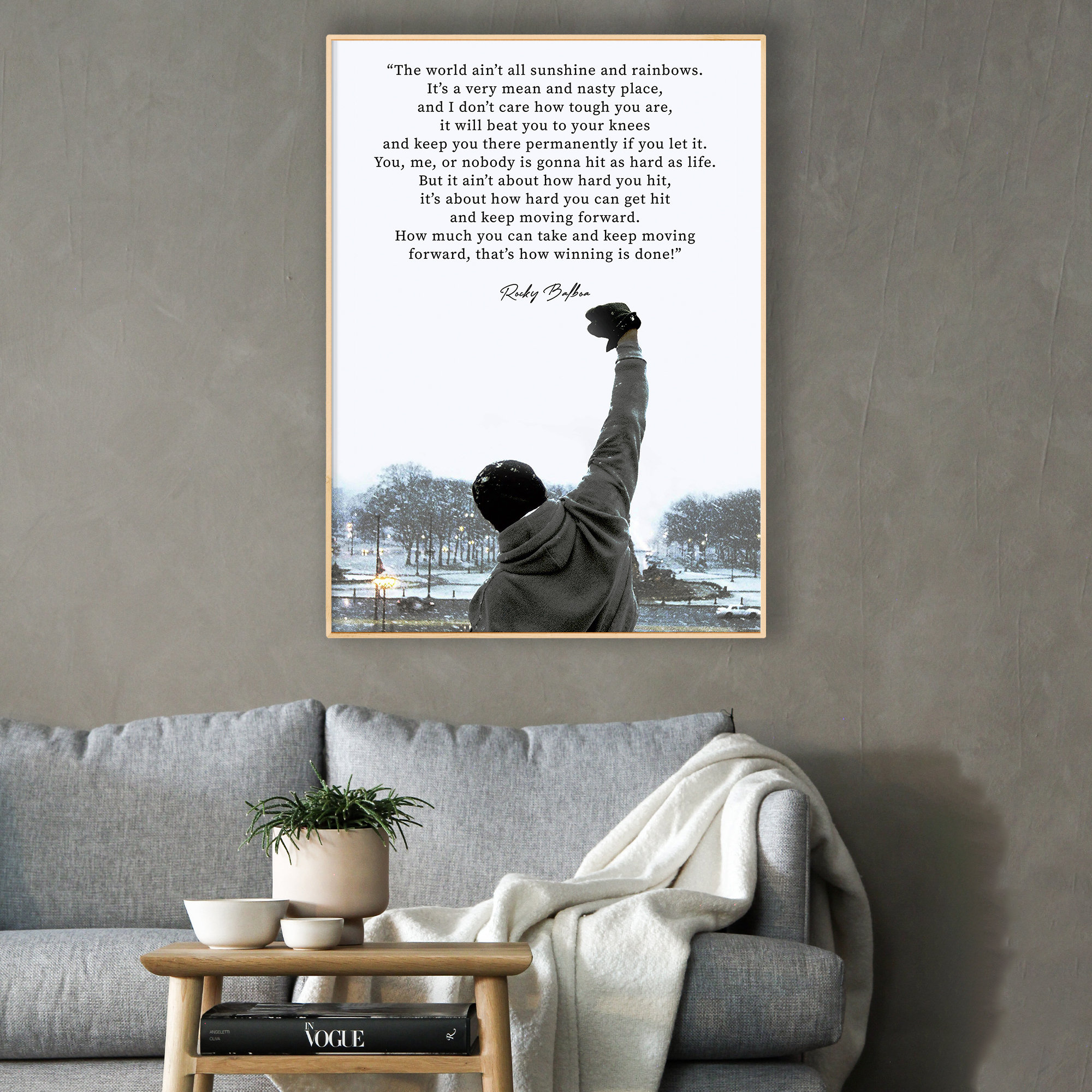 Rocky Motivational Quote Printed Poster Movie Quote Rocky - Etsy