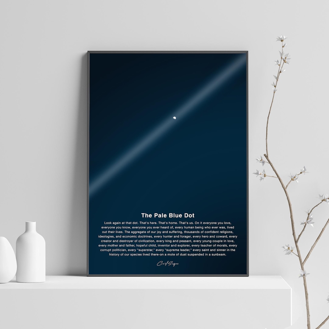 Pale Blue Dot Poster, Space Poster, Voyager 1, Carl Sagan, Astronomy ...