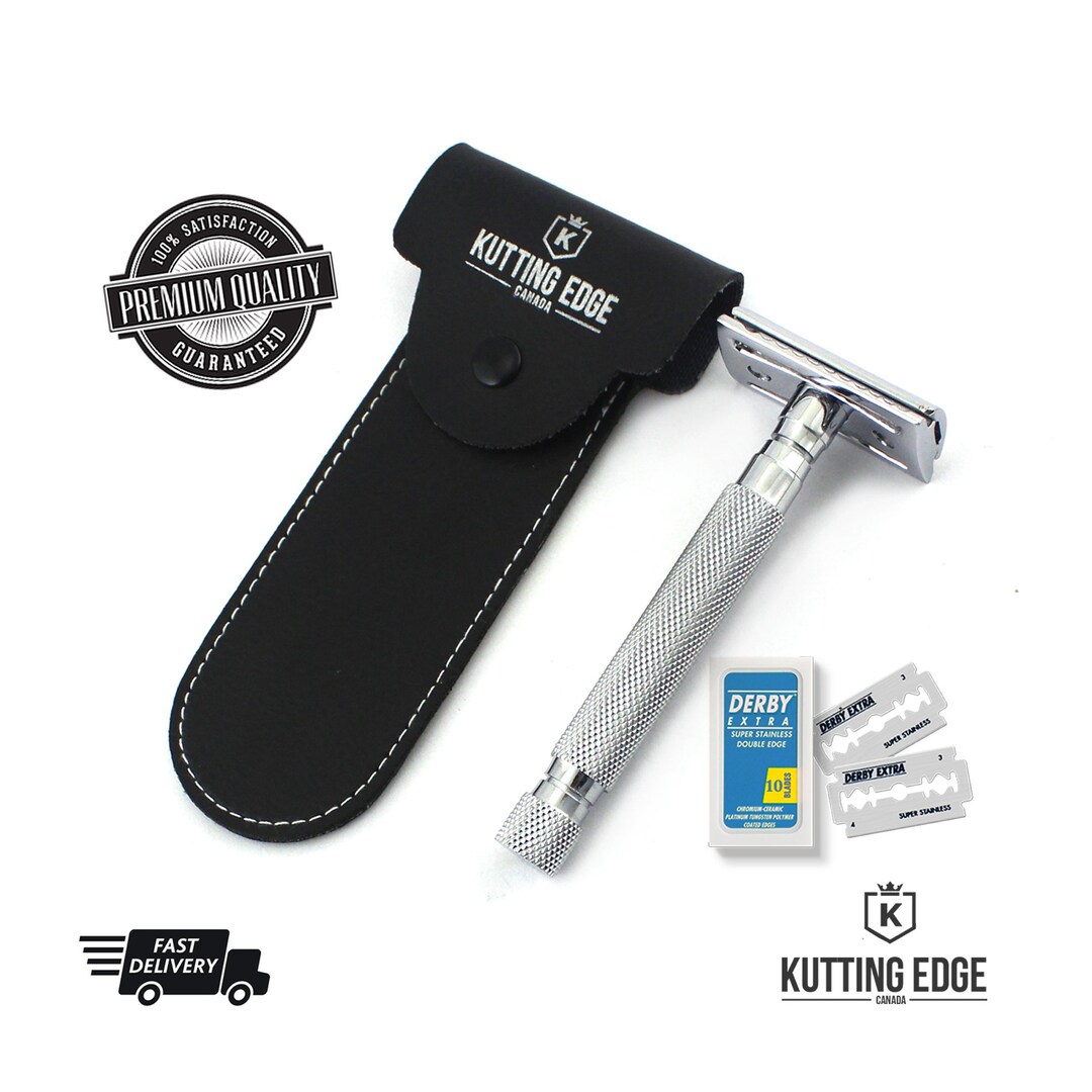 Classic Shaving Double Edge De Safety Razor + Free Blades & Travel ...