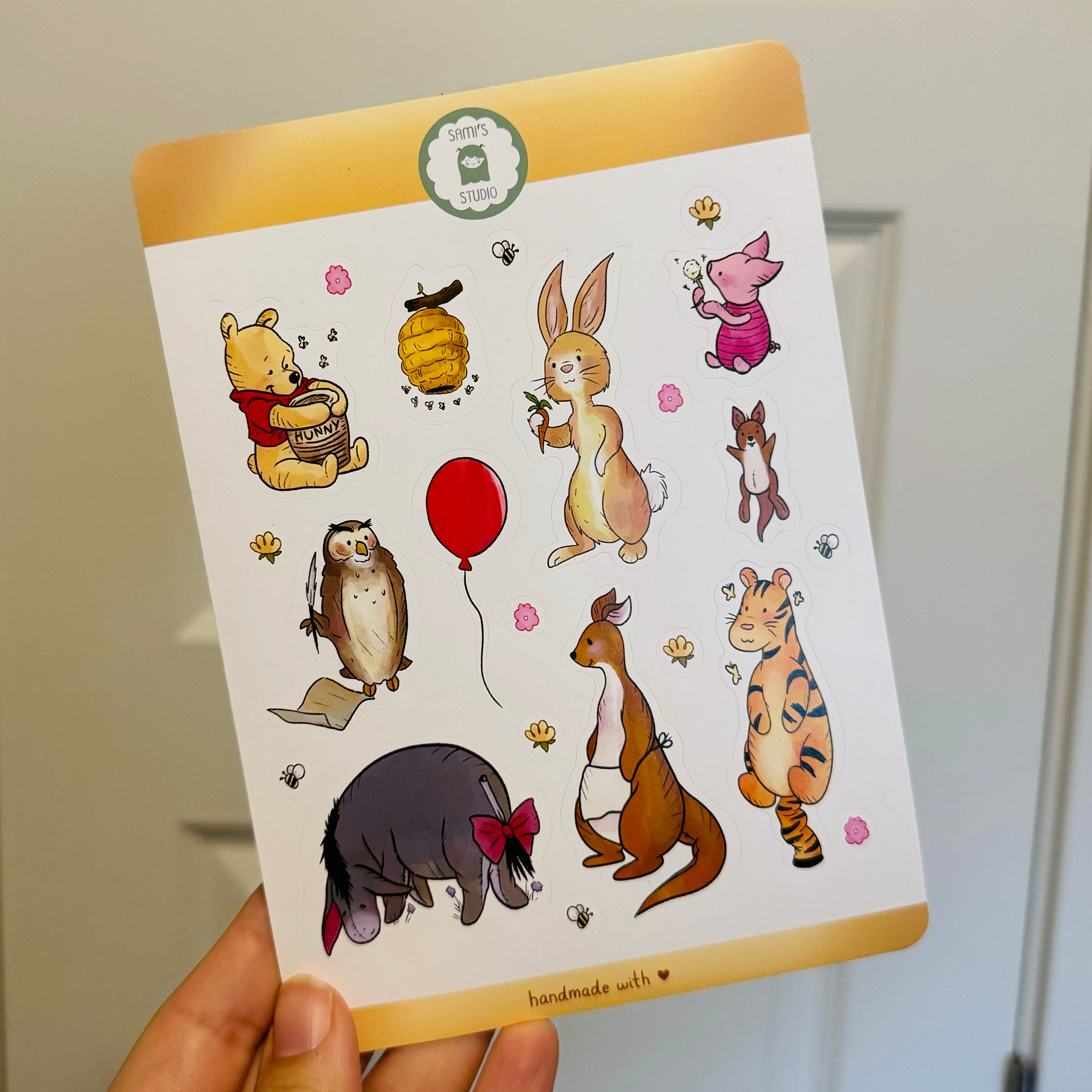 Winnie the Pooh Sticker Sheet Cute Stickers Sticker Sheet Pooh Bear ...