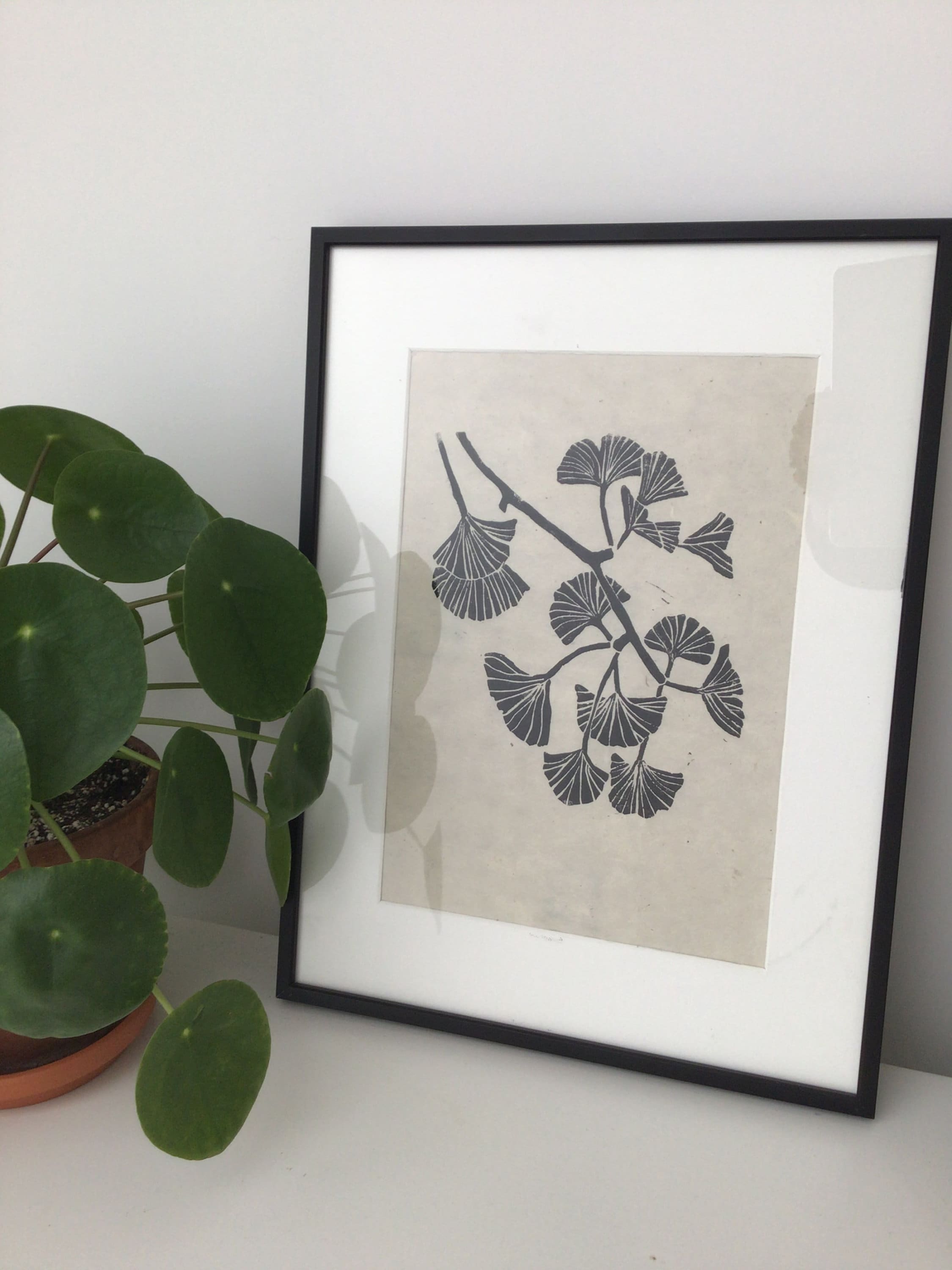 Gingko Lino Print - Etsy UK