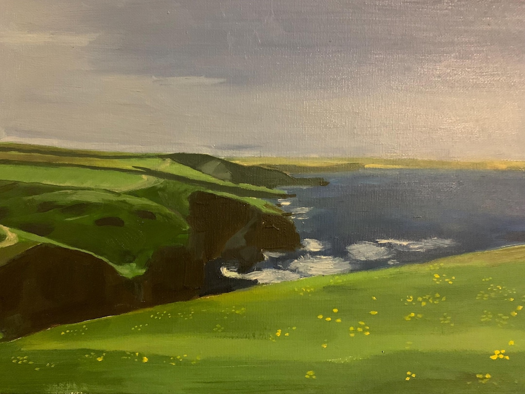 Trevone, Cornwall - Landscape Oil Painting - Etsy UK