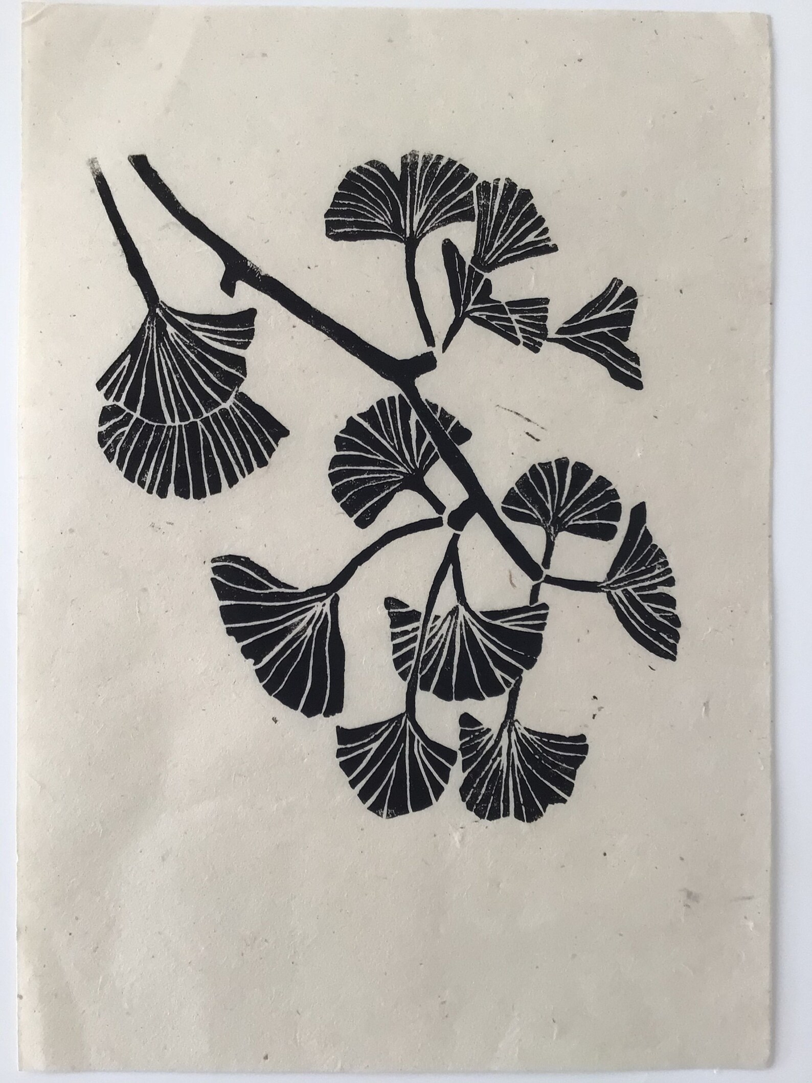 Gingko Lino Print - Etsy UK