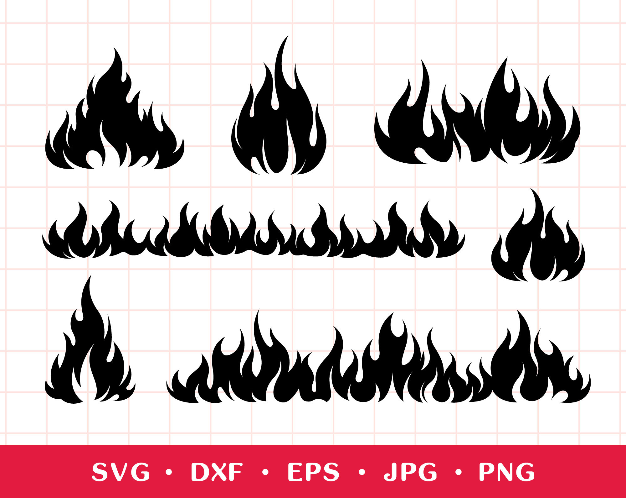 Flame Border Template