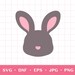 Cute Bunny Svg, Rabbit Heart Nose Silhouette, Easter Clipart. Personal ...