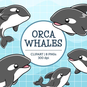 Orca Clipart, Orca Whale Clipart, Killer Whales Clip Art, Marine Animal ...