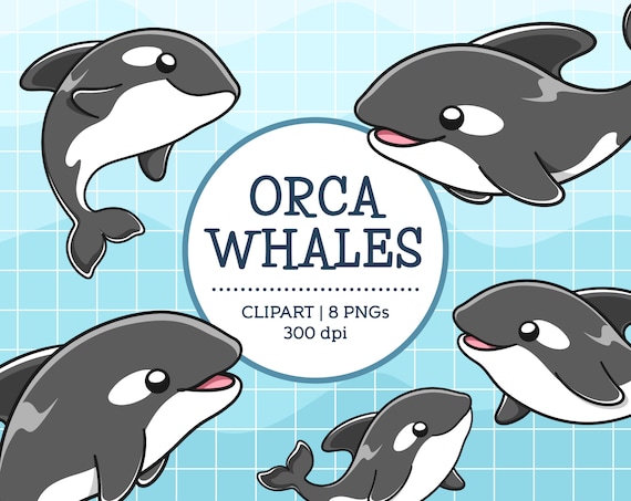 Orca Clipart Orca Whale Clipart Killer Whales Clip Art - Etsy