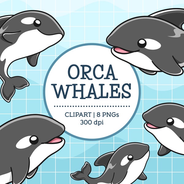 Whales Clip Art - Etsy